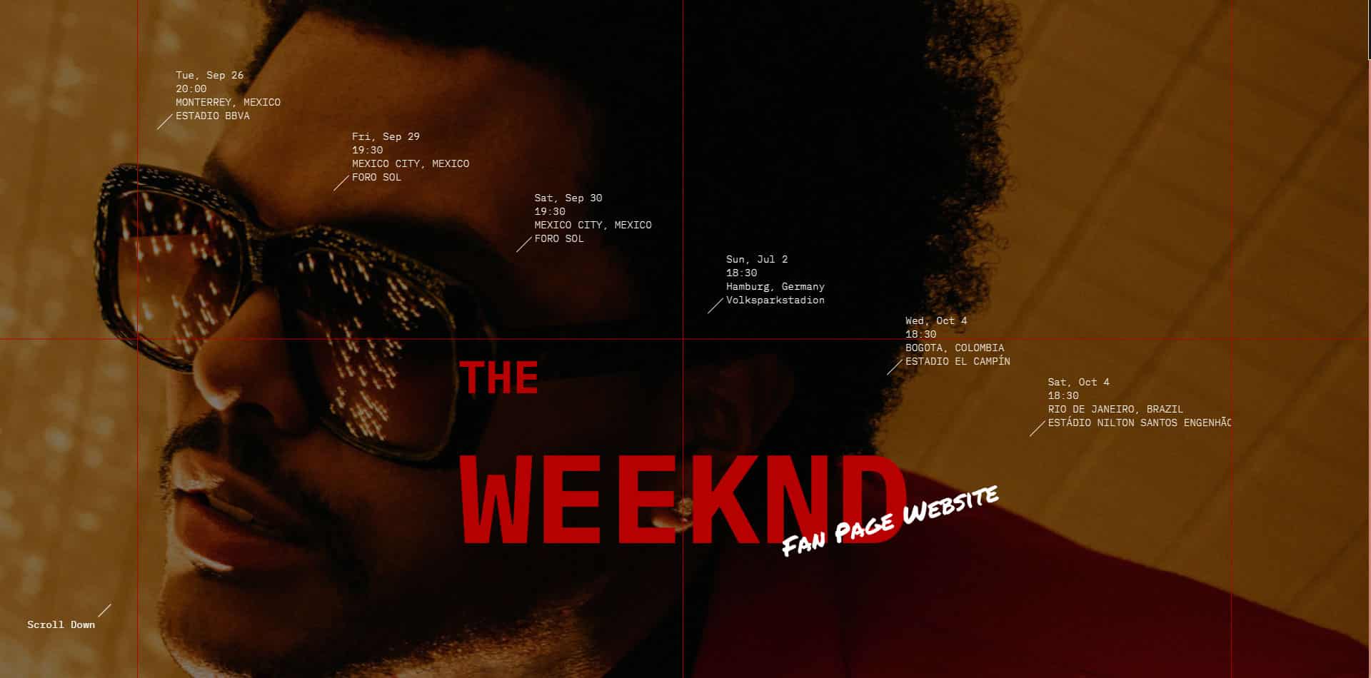 The Weeknd fan page website